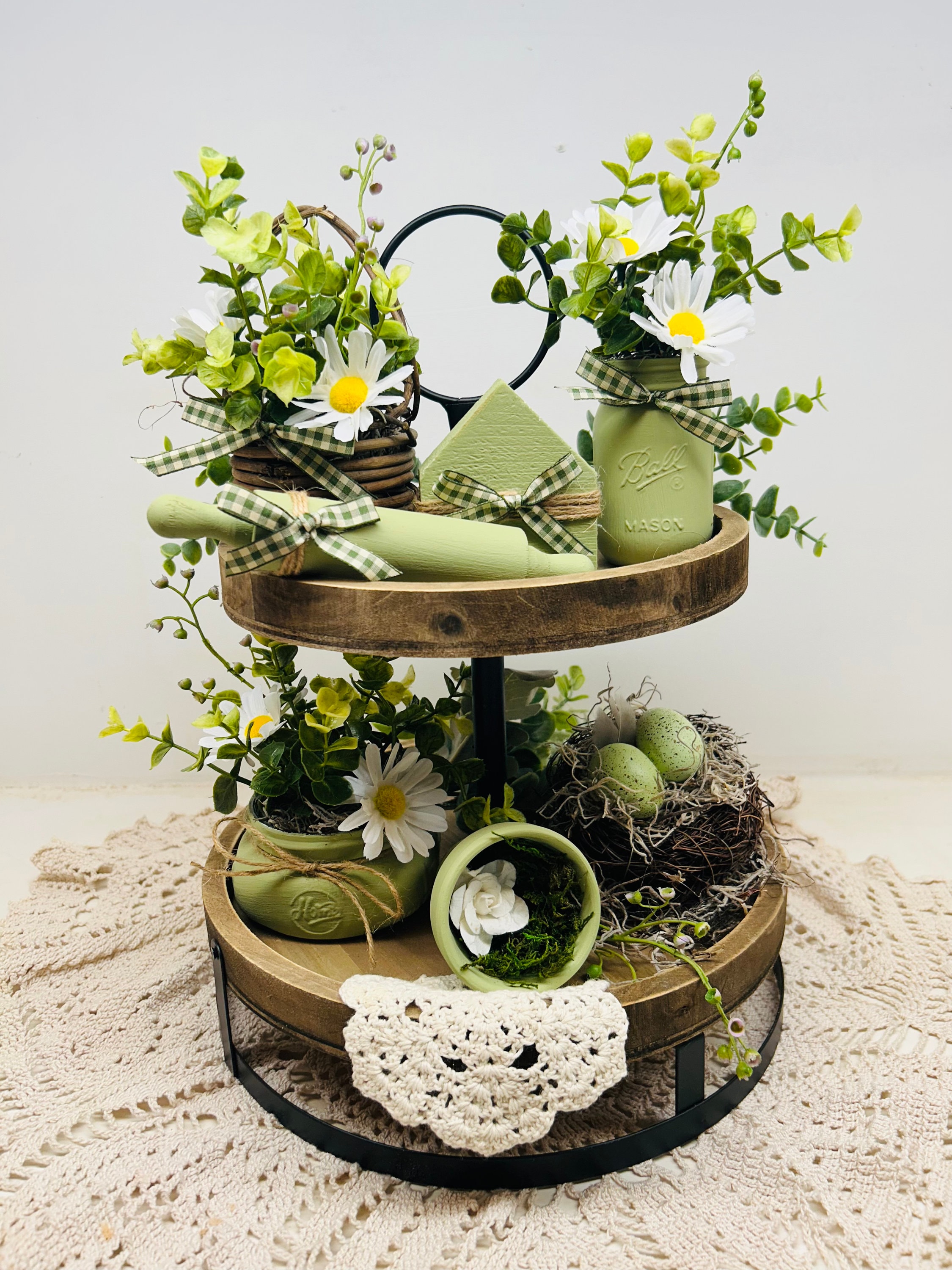 Tier Tray Decor FairySandy Set Of 11 Farmhouse Tiered Tray Decor Rustic ...