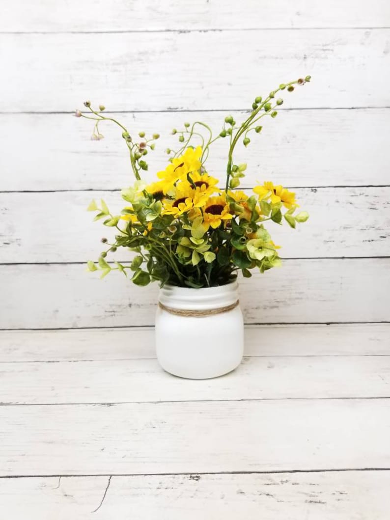 Sunflower Centerpiece Mason Jar Decor Farmhouse Decor - Etsy