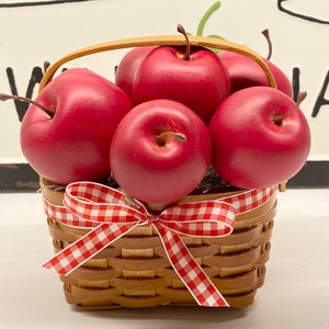Apple Decor, Mini Basket of Apples, Apple Tier Tray Decor, Apple Tiered ...