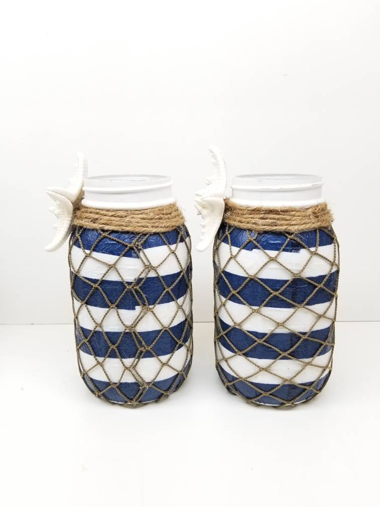 Rustic Nautical Mason Jar Decor: Beach Wedding Centerpiece - Etsy