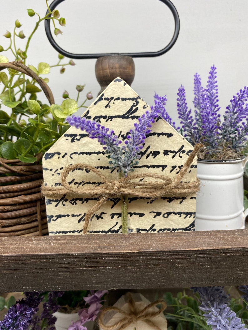 Spring Arrangement Lavender Tiered Tray Decor Tier Tray - Etsy