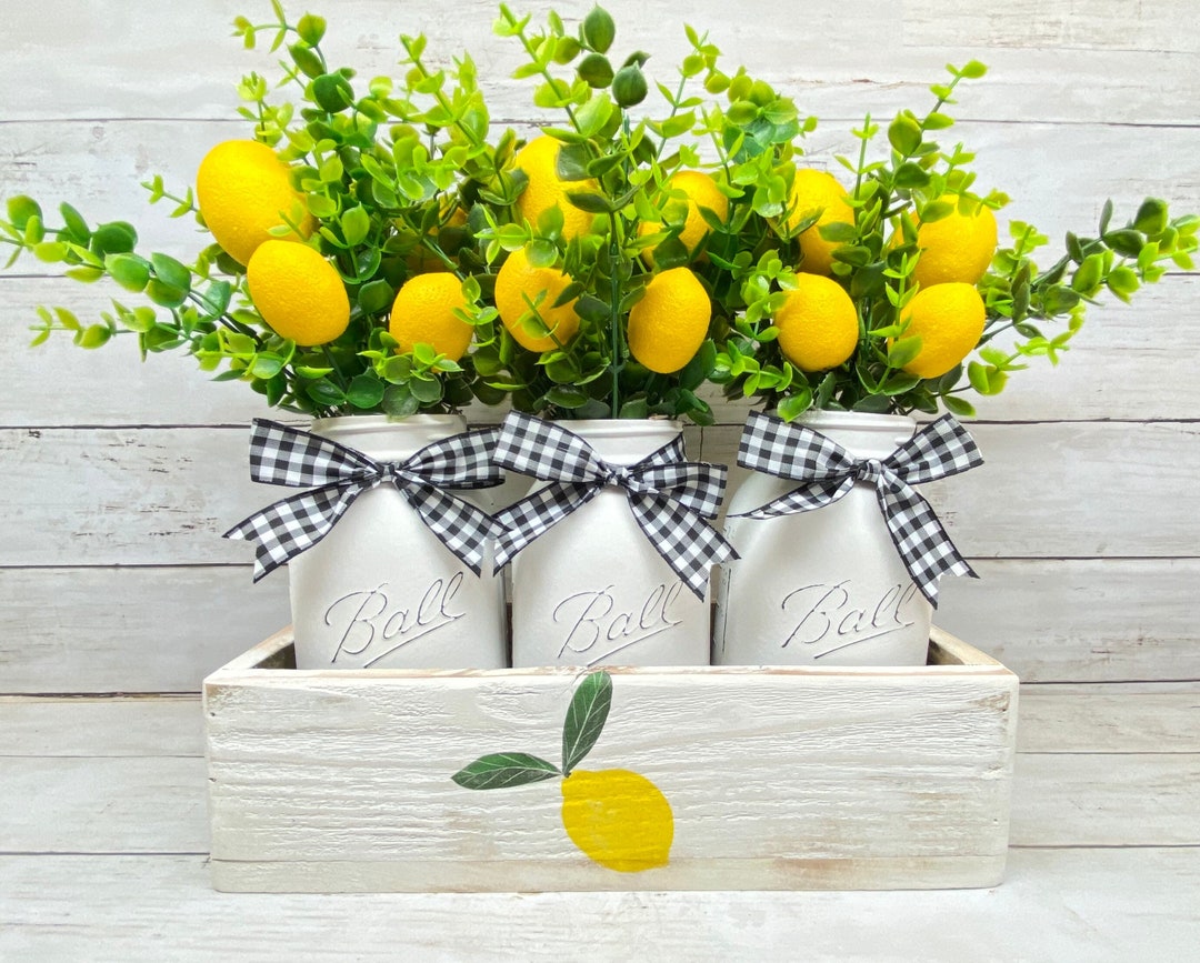 Lemon Centerpiece, Lemon Kitchen Decor, Lemon Bridal Shower, Lemon ...