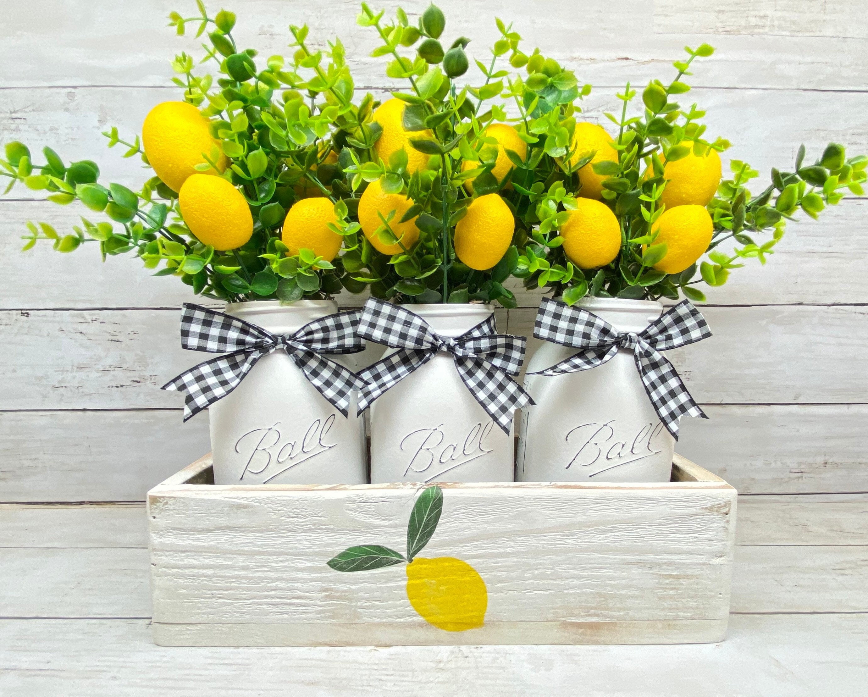 Lemon Centerpiece Lemon Kitchen Decor Lemon Bridal Shower - Etsy