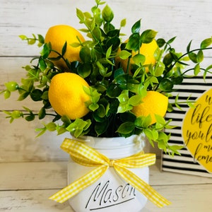 Lemon Decor, Farmhouse Lemon Decor, Farmhouse Kitchen Decor, Lemon ...