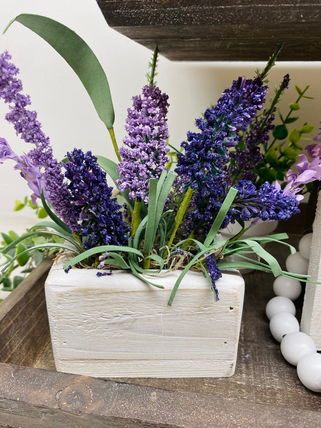 Spring Arrangement, Lavender Tiered Tray Decor, Tier Tray Bundle ...