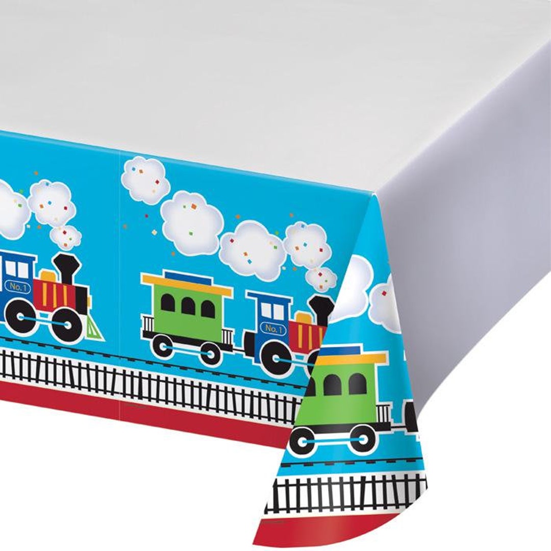 ALL ABOARD PLASTIC Tablecover Border, 54" X 102" - Etsy