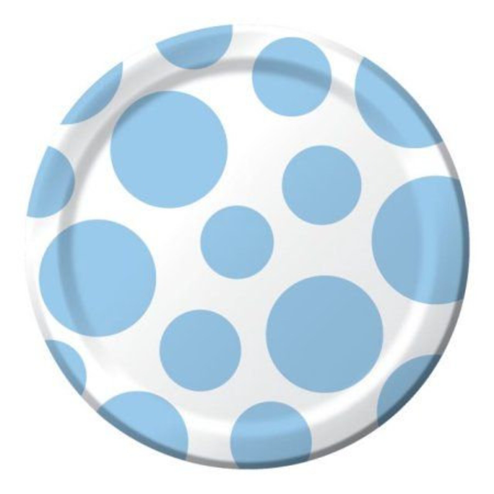 Lt Blue Polka Dot Dessert Plates 8 Plates. 7 Inches | Etsy