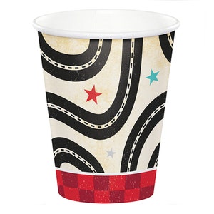 Vintage Race Car Paper Cups - Etsy