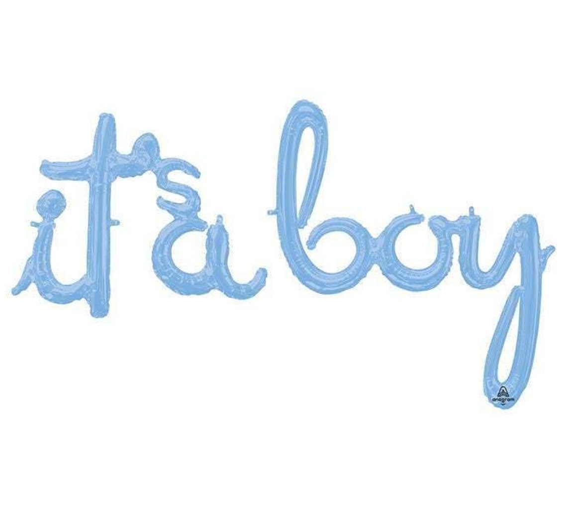 56 Air-fillrd Blue IT'S A BOY Letter Balloon Banner - Etsy