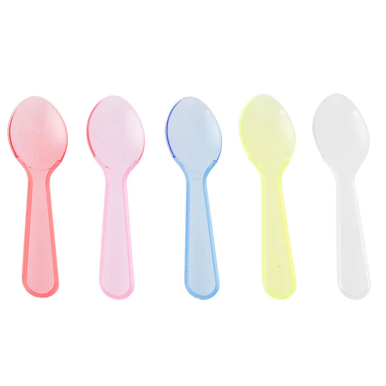 50 Mini Transparent Plastic Taster Spoons Dessert Spoons Mini - Etsy