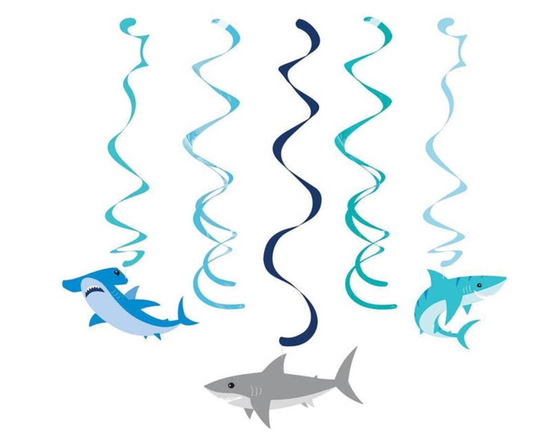 Shark Party Decorations , Shark Hanging Streamers , Jawsome Party ...