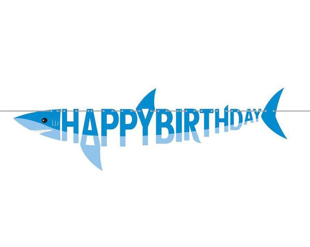 Shark Hanging Banner Shark Party Birthday Party Party Decorations - Etsy