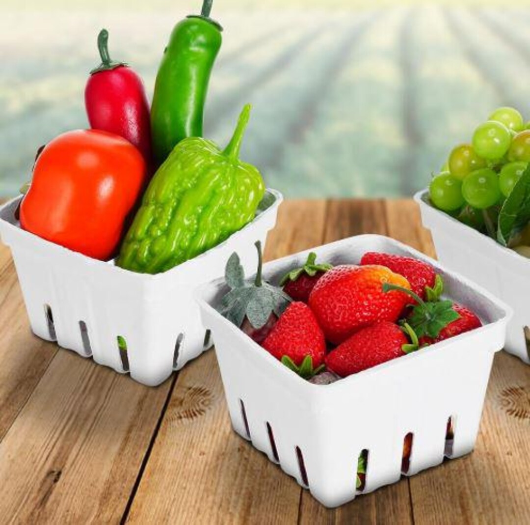 White Berry Basket 6 Baskets, Party Favor Baskets, Gift Baskets ...
