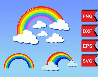 Rainbow clipart | Etsy