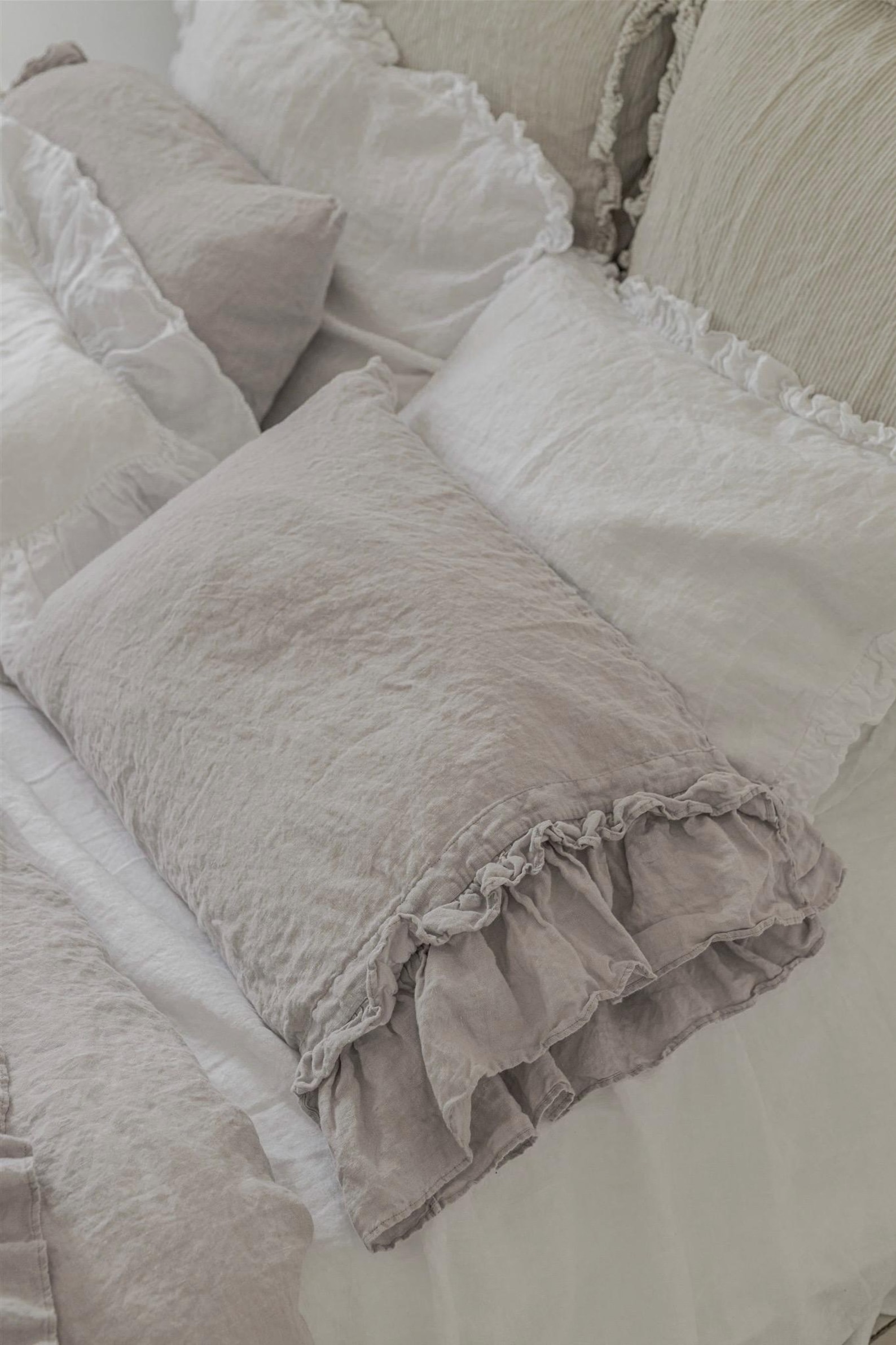 Ruffled Pillowcases | Set of TWO | Ruffled Pillow Shams | Shabby Chic ...
