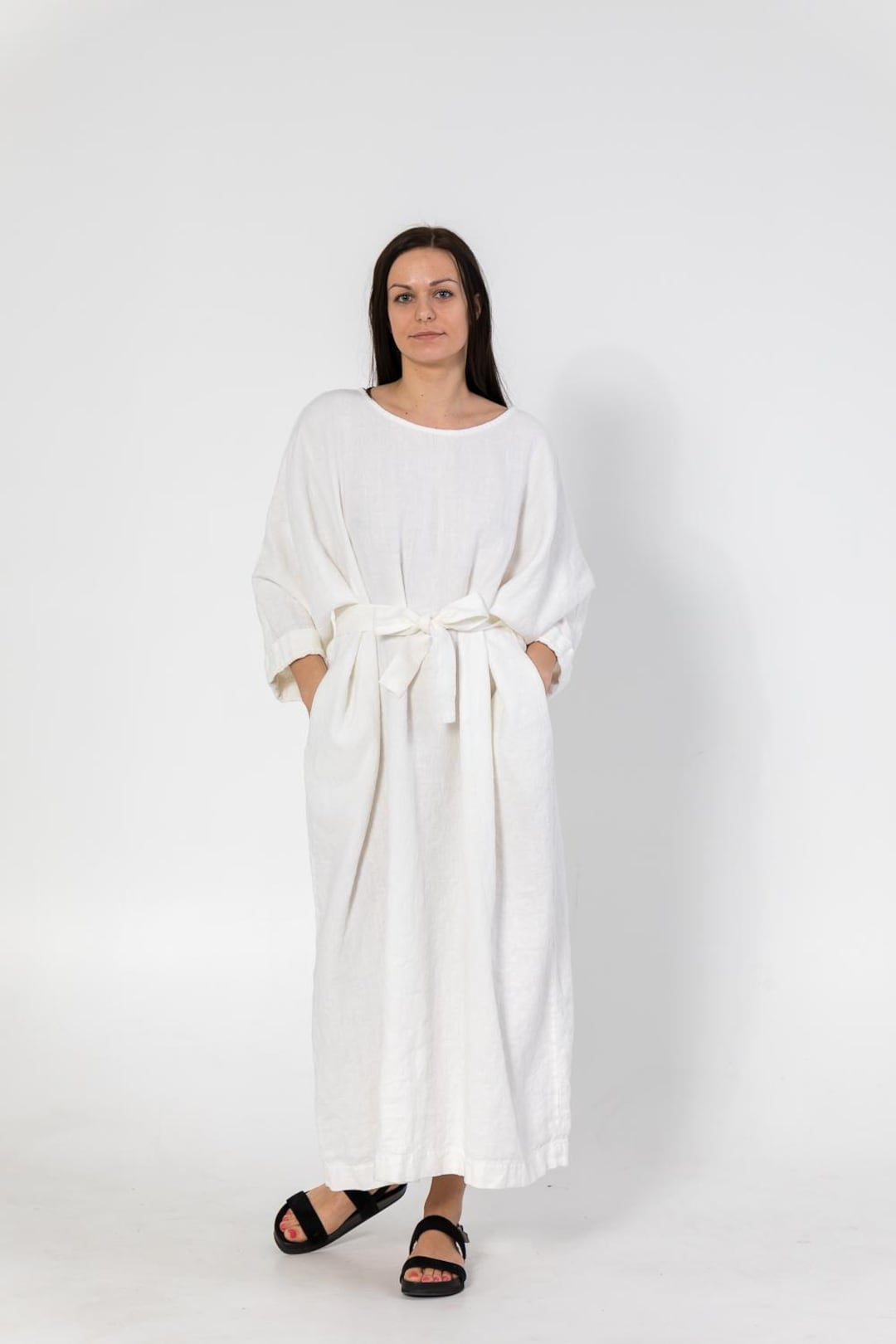Oversized Linen Dress AIVA, Relaxed Fit Organic French Flax - Etsy