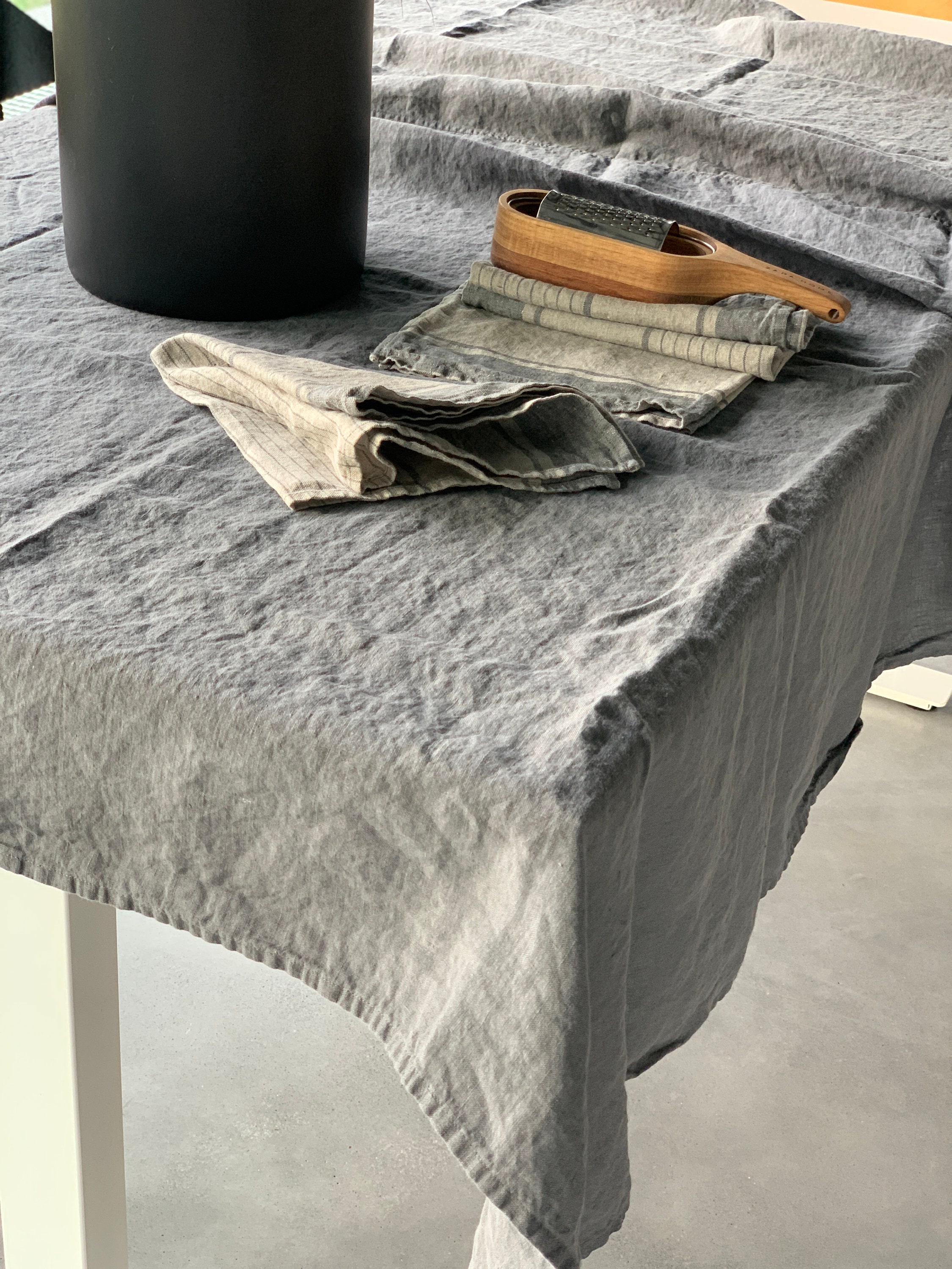 Linen Tablecloth in Various Colors. Round, Square, Rectangular Table ...