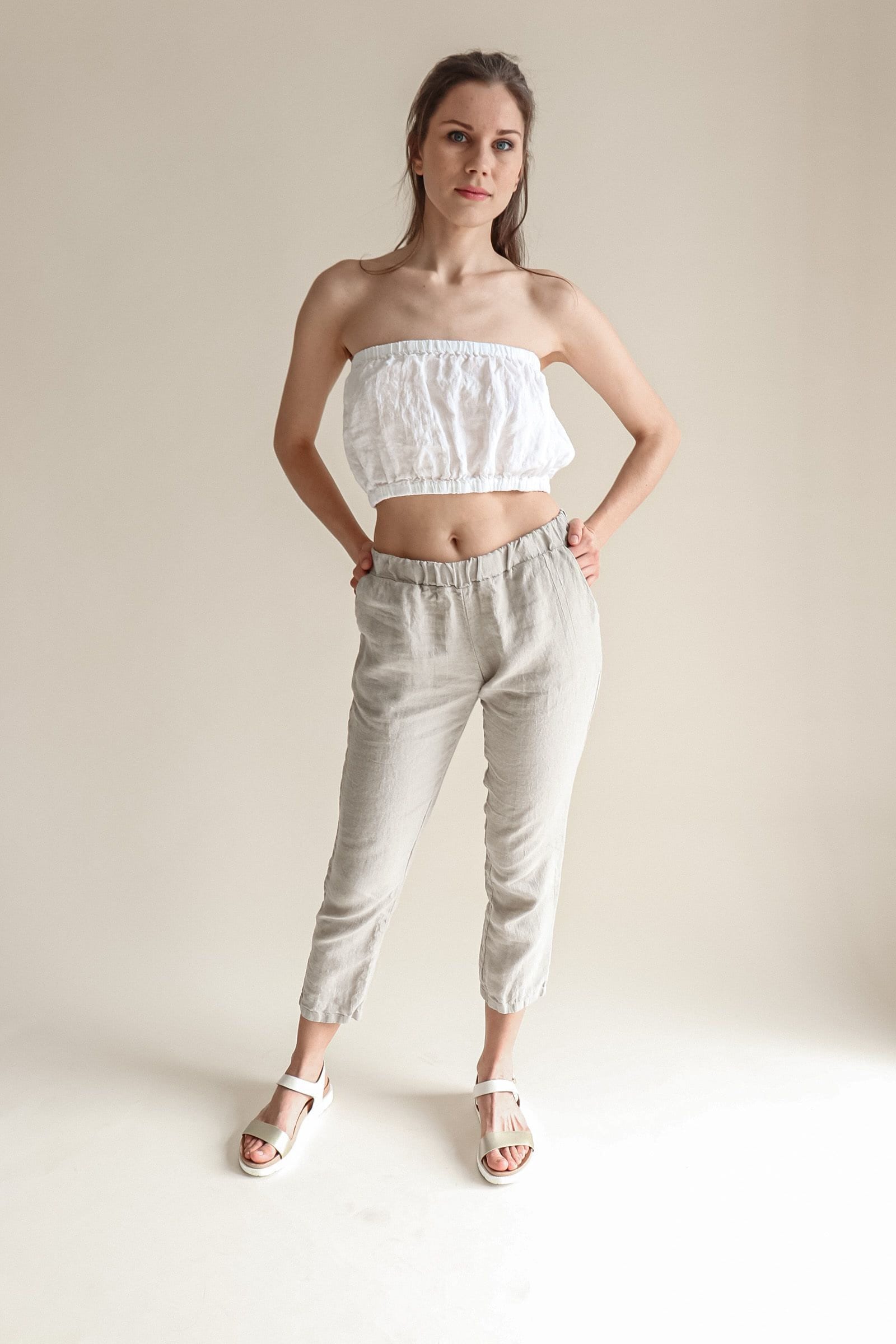 White Linen Bralette NICE /linen Tube Top / Linen Crop Top / - Etsy