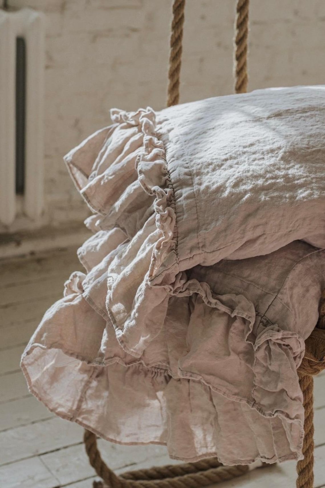 Ruffled Pillowcases | Set of TWO | Ruffled Pillow Shams | Shabby Chic ...