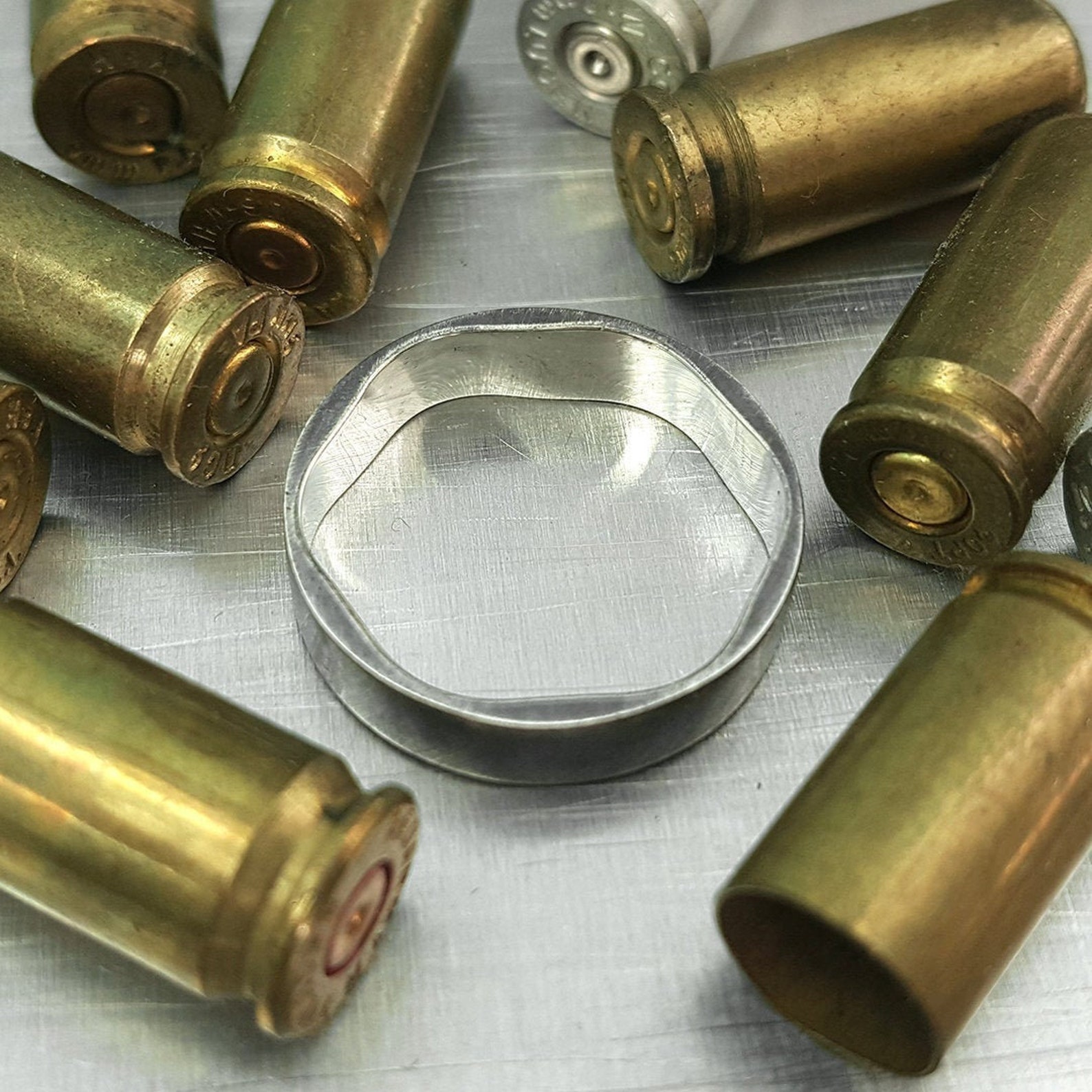 Gun Barrel Ring Polygonal Rifling Oxidized Silver Band, Wild West Band ...