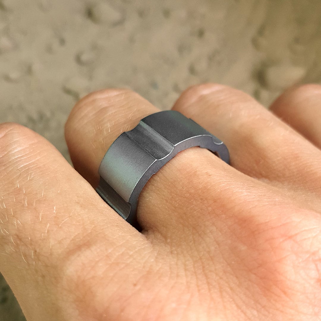 Sniper Ring, TAC-50 Top Gun Traditional Rifled Gun Barrel Silver Ring ...