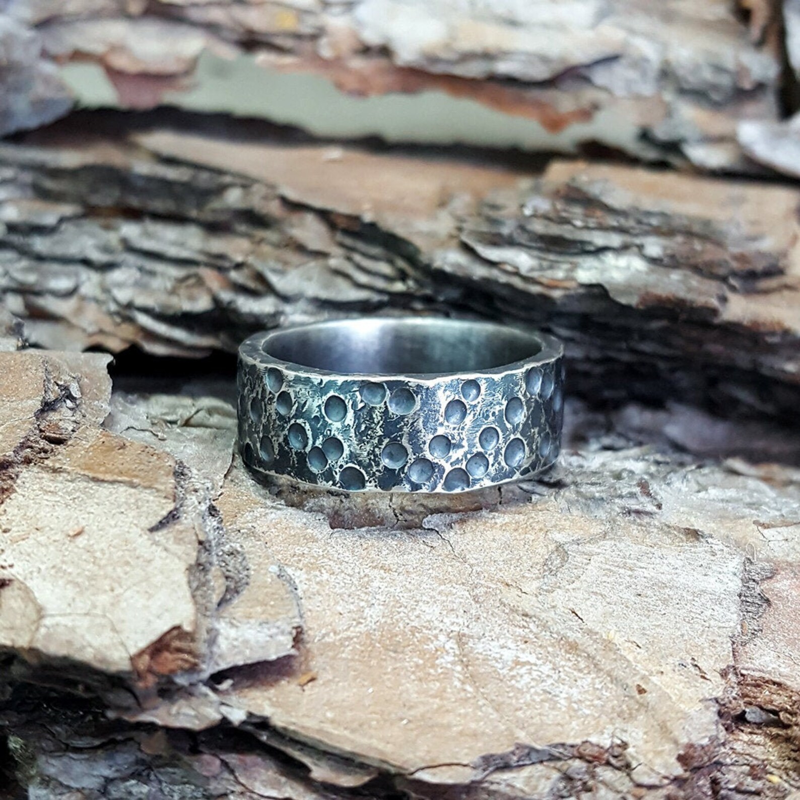 Gunshot Ring, Shotgun Ring, Smooth Barrel Silver Ring, Hunter Wedding ...