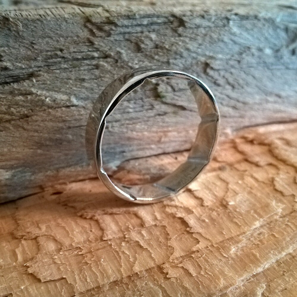 Gun Barrel Ring Groove Rifling Silver Band Unique Bullet | Etsy