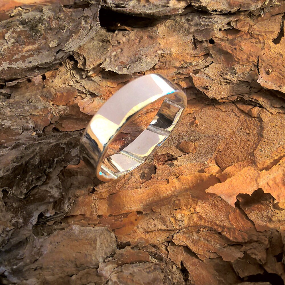 Gun Barrel Ring Groove Rifling Silver Band Unique Bullet | Etsy