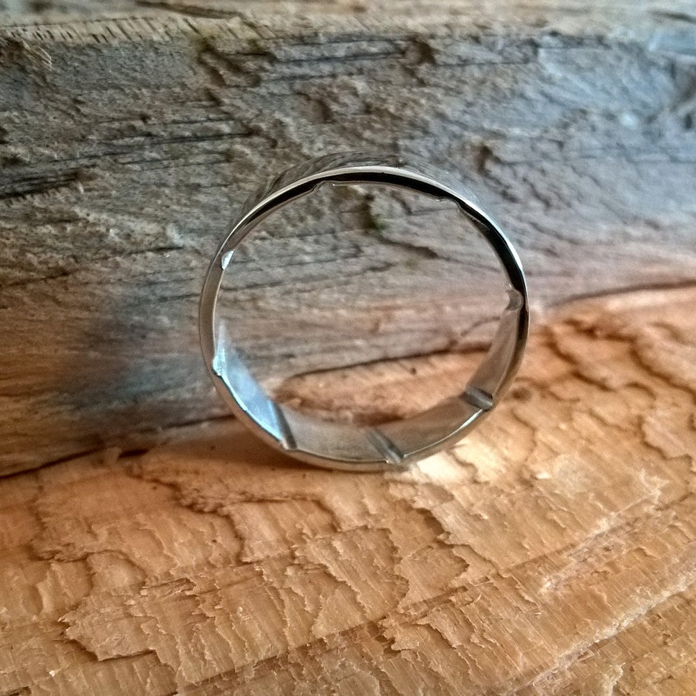 Gun Barrel Ring Groove Rifling Silver Band Unique Bullet | Etsy