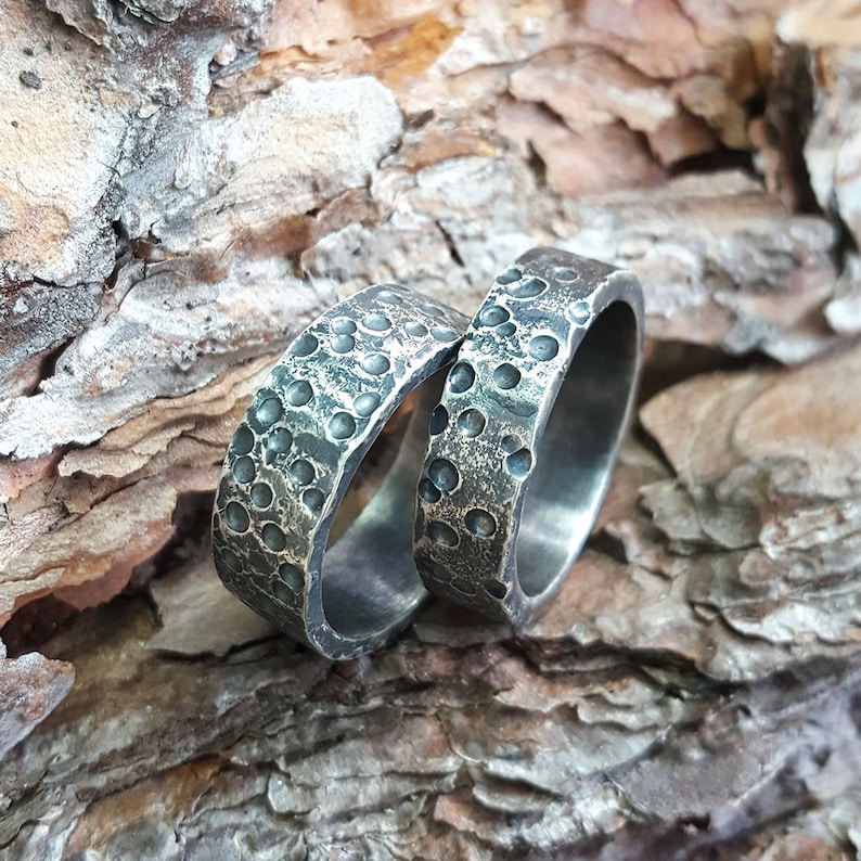 Gunshot Wedding Rings Set Shotgun Rings Smooth Barrel Silver - Etsy