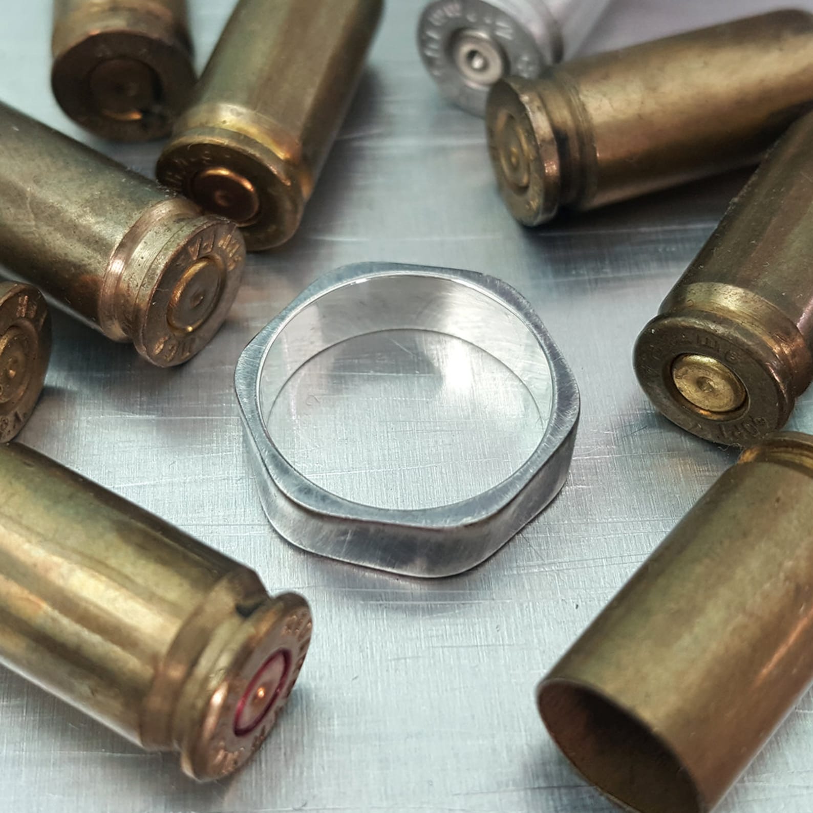 Bullet Ring Polygonal Gun Barrel Rifling Oxidized Silver - Etsy