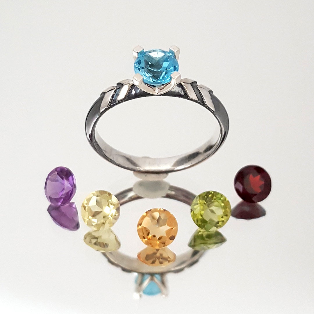 Marvel Engagement Ring, Military Chevron Ring, Promise Ring, Birthstone ...