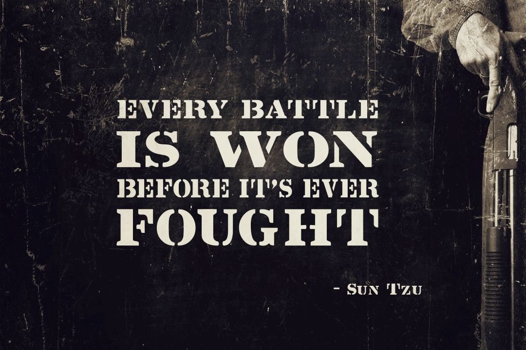 Sun Tzu Quote Poster, Famous Military Quote Poster, Motivational Quote ...