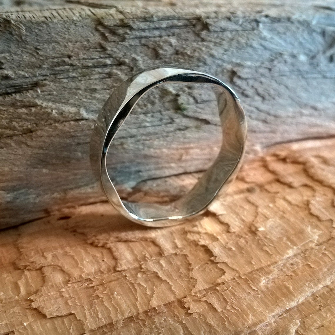 Gun Barrel Ring - Polygonal Rifling Silver Band, Wild West Band ...
