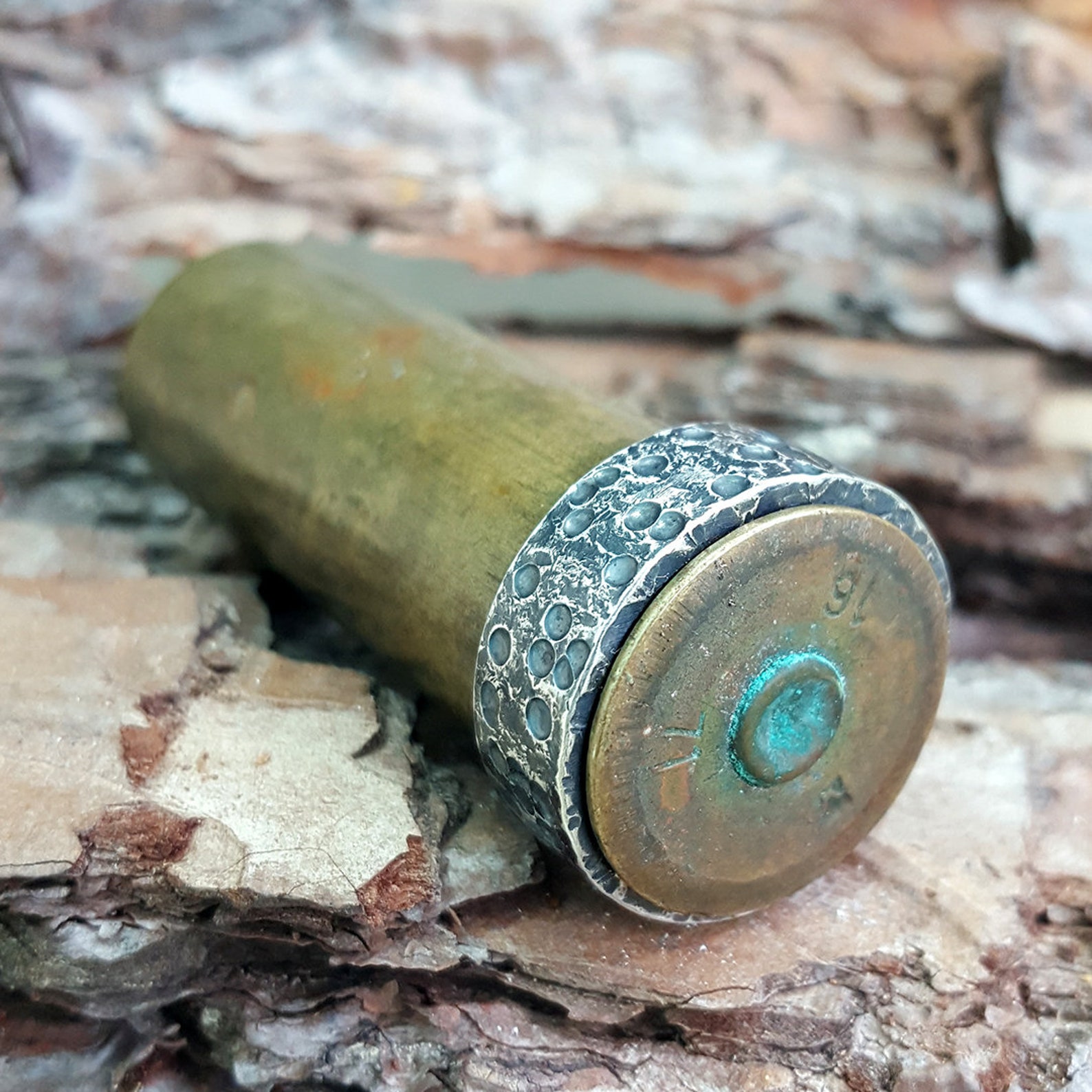 Gunshot Ring Shotgun ring Smooth barrel silver ring Hunter | Etsy