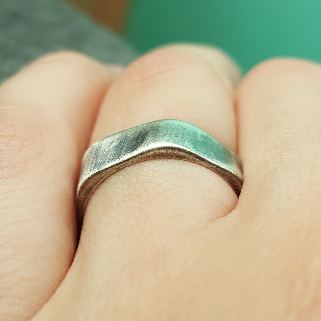 Bullet Ring Polygonal Gun Barrel Rifling Oxidized Silver - Etsy