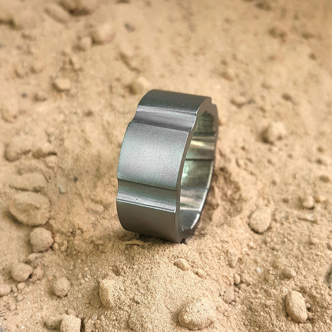 Sniper Ring, TAC-50 Top Gun Traditional Rifled Gun Barrel Silver Ring ...