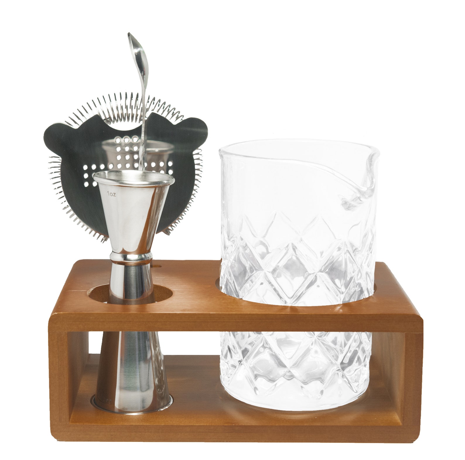 Bartender Crystal Glass Cocktail Stirring Kit the Cocktail Box Co ...