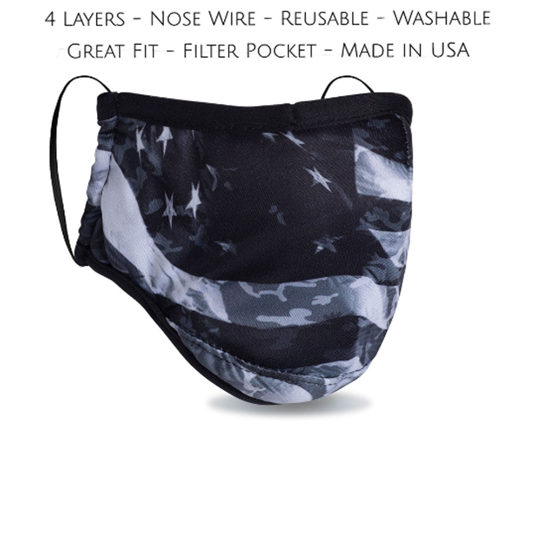 BLACK FLY the FLAG Black Flag Face Mask Premium Protection - Etsy