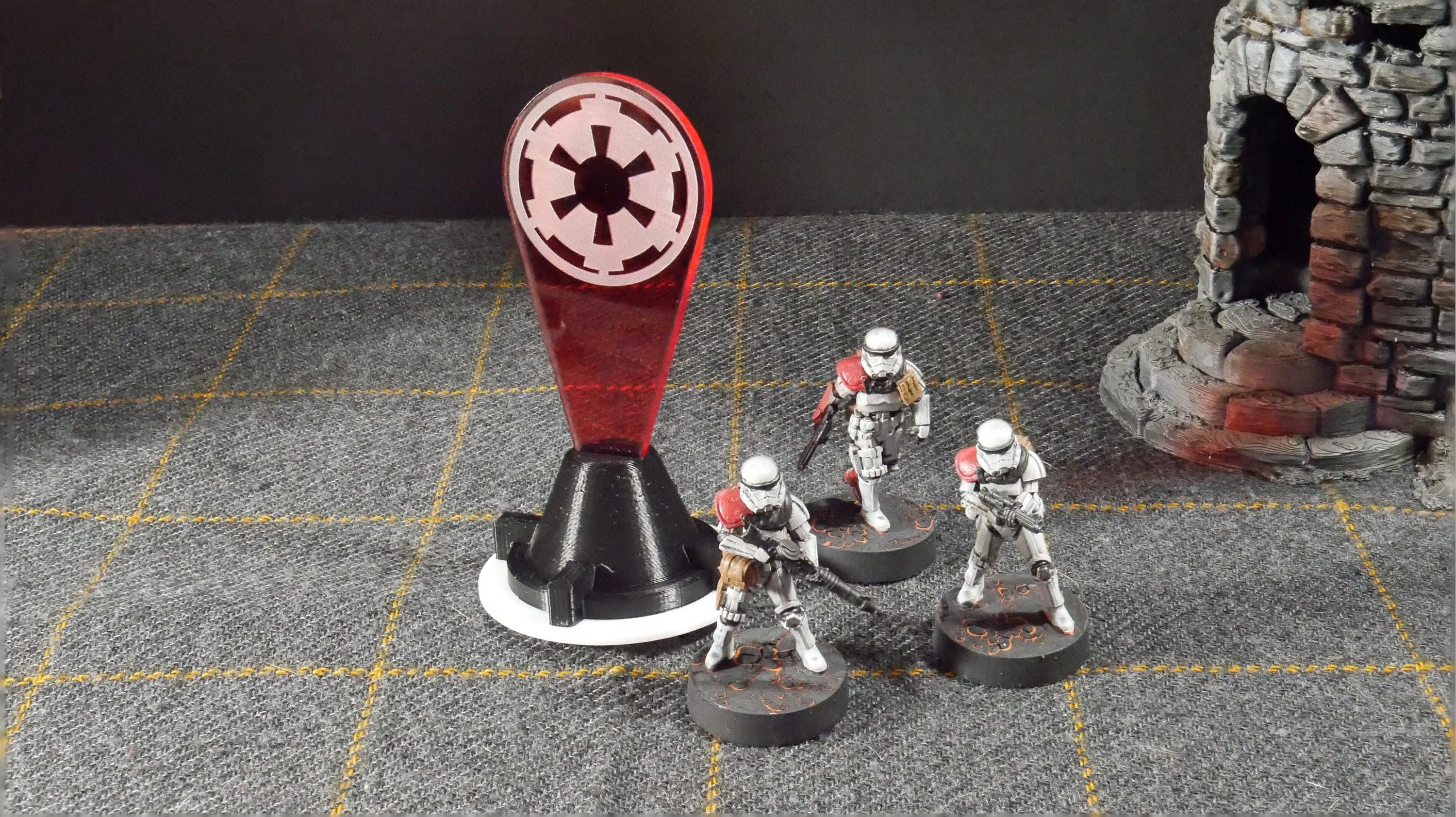 Star Wars Legion Point of Interest (POI) Markers, Red Acrylic Faction ...