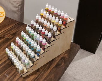 Laser Cut Hobby Paint Storage Rack, Lightburn Design Plans - Etsy
