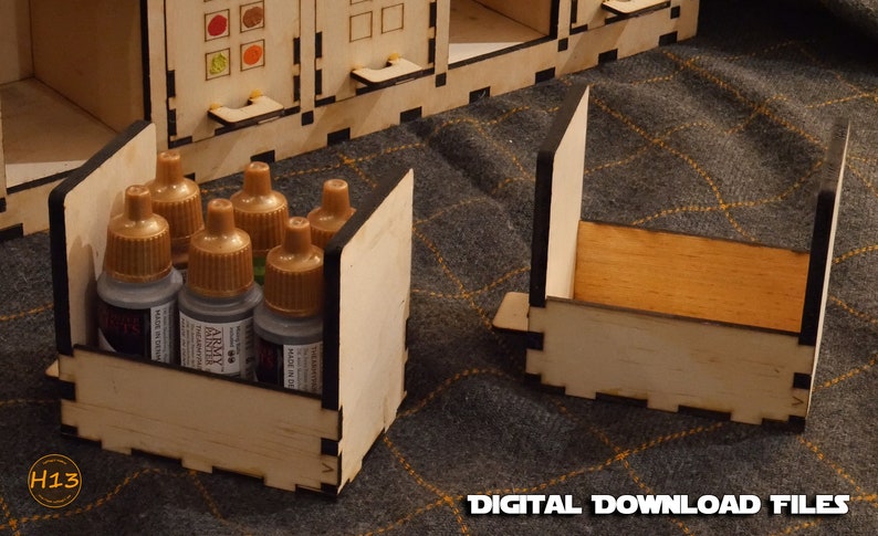 Laser Cut Hobby Paint Storage Rack (apothecary Style), Lightburn Design ...