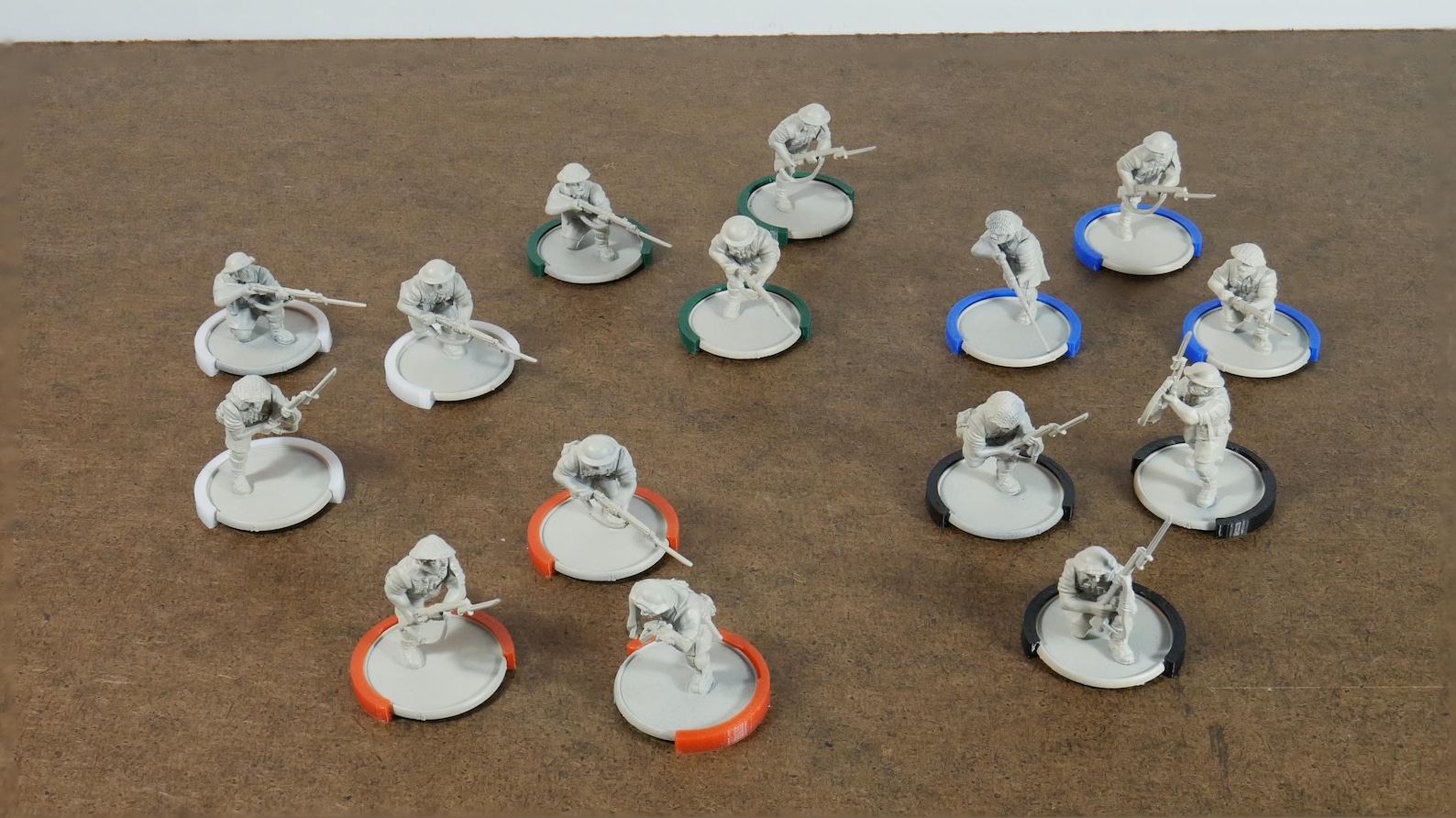 Wargame Widgets, Bolt Action Unit Faction Markers, (color Set 1) (50 ...