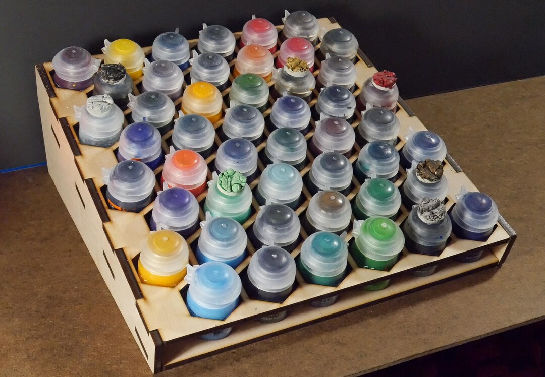 Laser Cut Hobby Paint Storage Tray, 10.5x11 Inches (citadel or Dropper ...