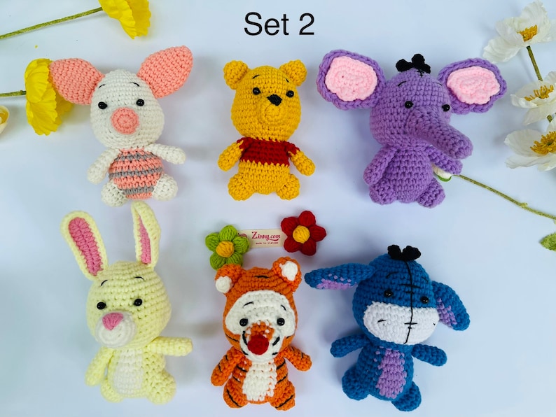 Winnie the Pooh and Friends is 100% Handmade With Pendant Wool - Etsy