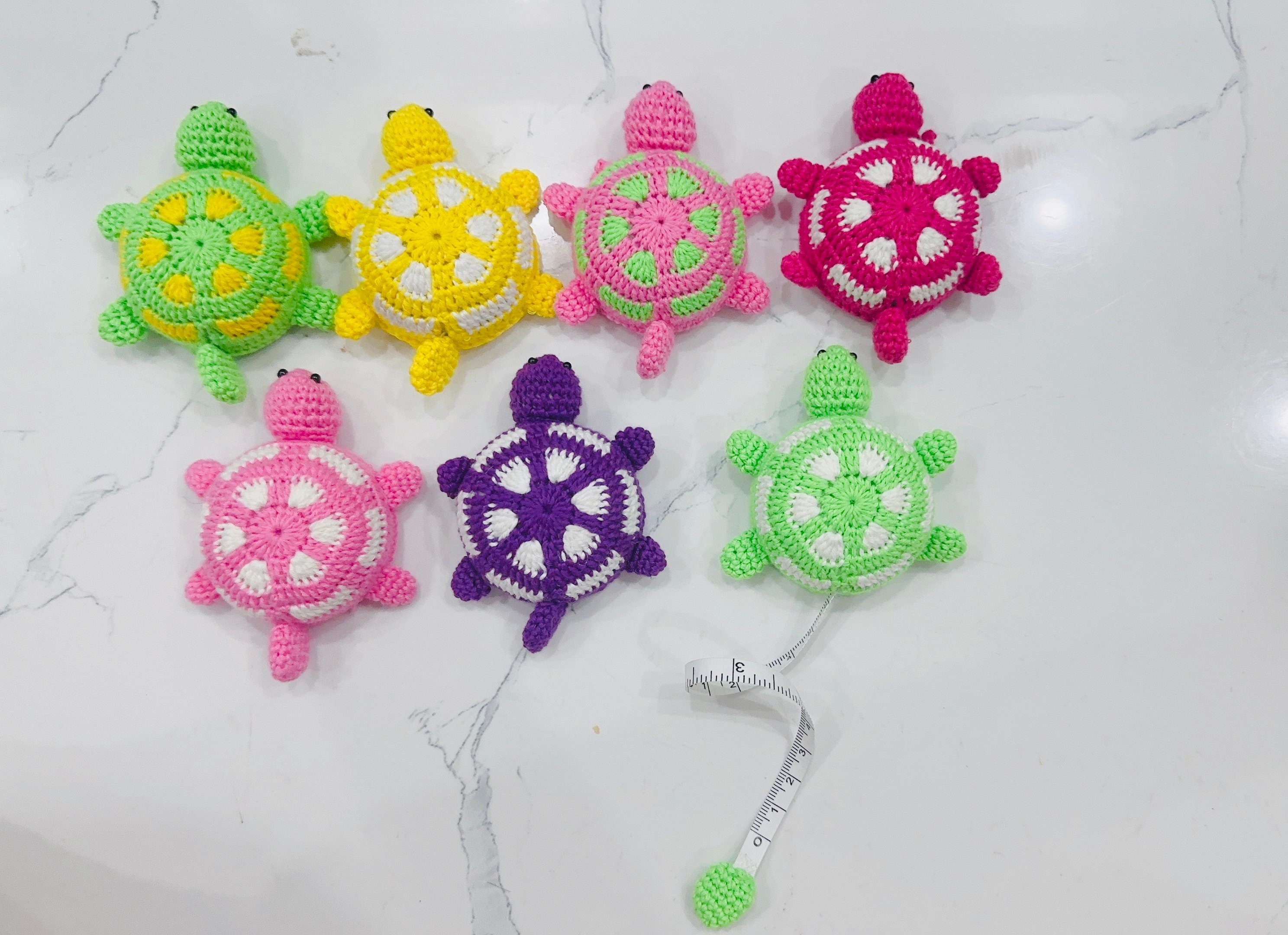 Crochet PATTERN Tape Measure Turtle Keychain/amigurumi /tutorial PDF in ...