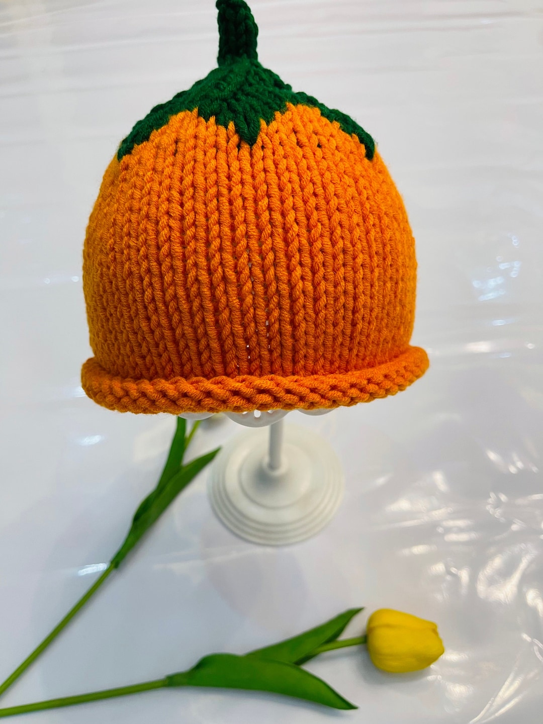 Carrot Top Hat, Pumpkin Crochet - Toddler Vegetable Hat - 1-3 Years Old ...