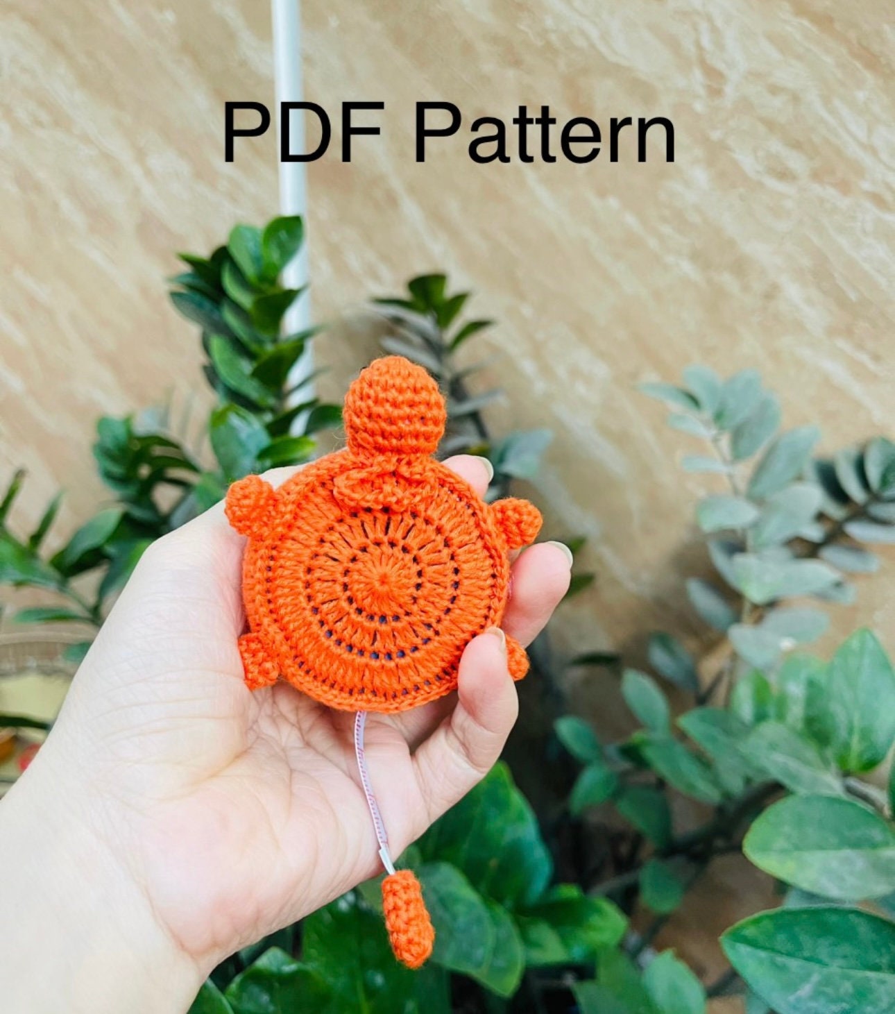 Crochet PATTERN Tape Measure Turtle Keychain/amigurumi /tutorial PDF in ...