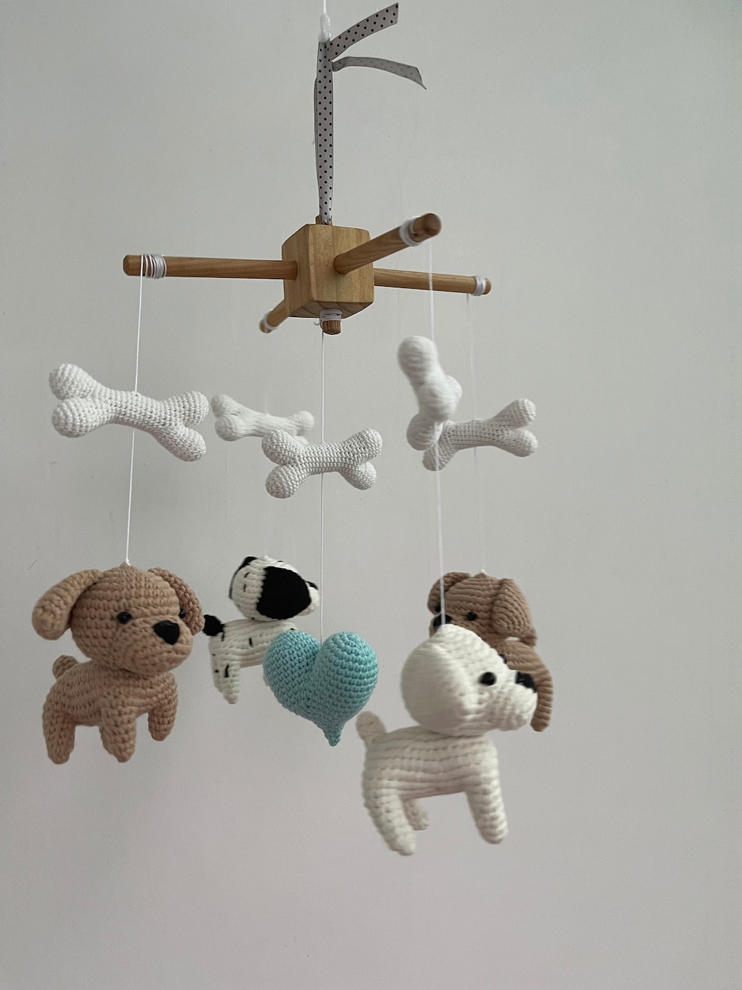Dog Baby Mobile, Baby Mobile Labrador Puppy Gnag Crochet, Nursery ...