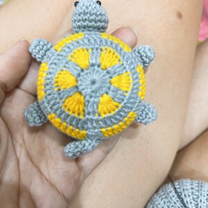 Crochet PATTERN Tape Measure Turtle Keychain/amigurumi /tutorial PDF in ...
